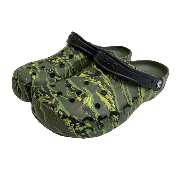 CROCS | Shoes | Nwt Crocs Clogs Mens 8 Green Tiger Camo Baya Seasonal ...